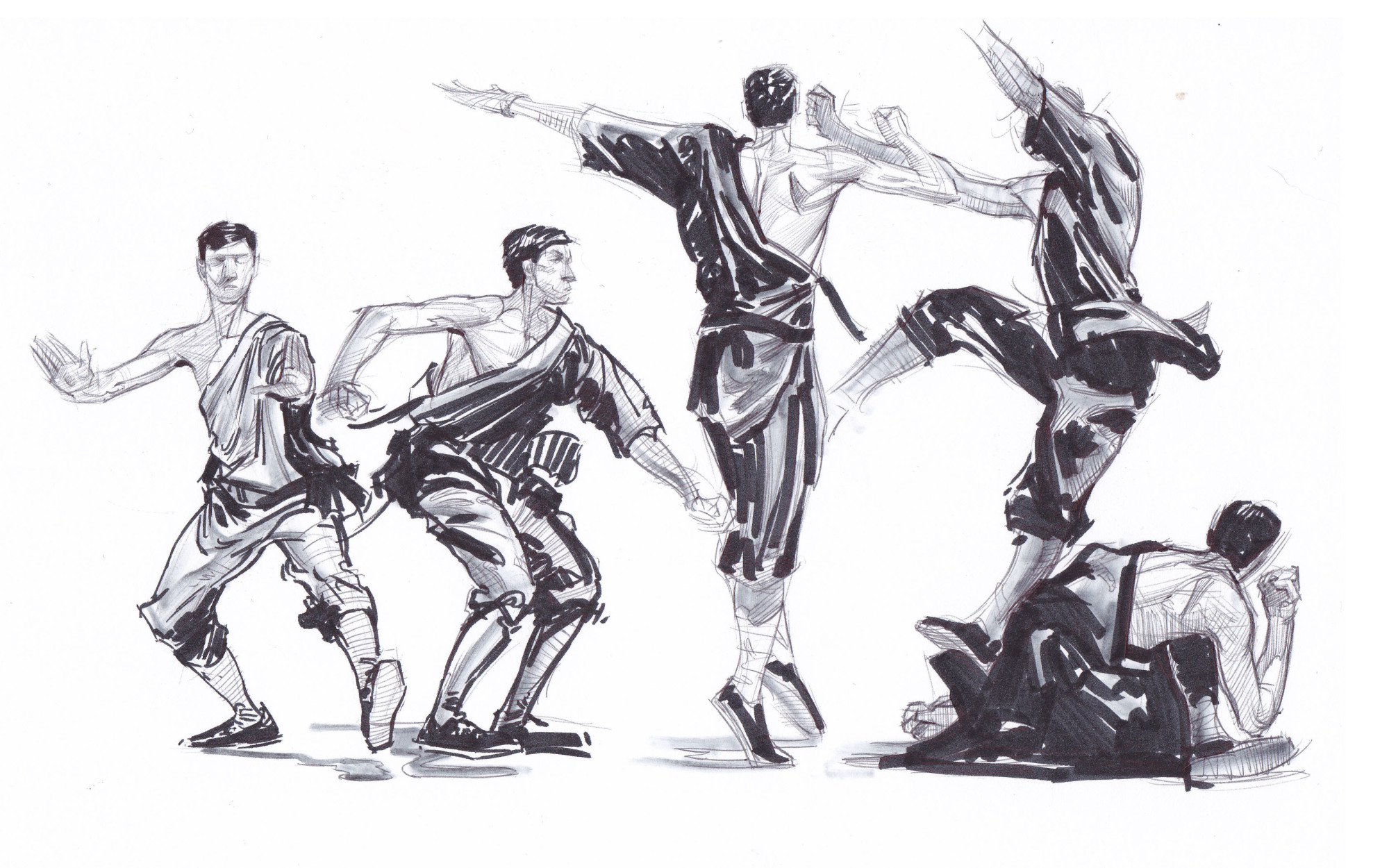 Brush pen gestures - Bodies In Motion