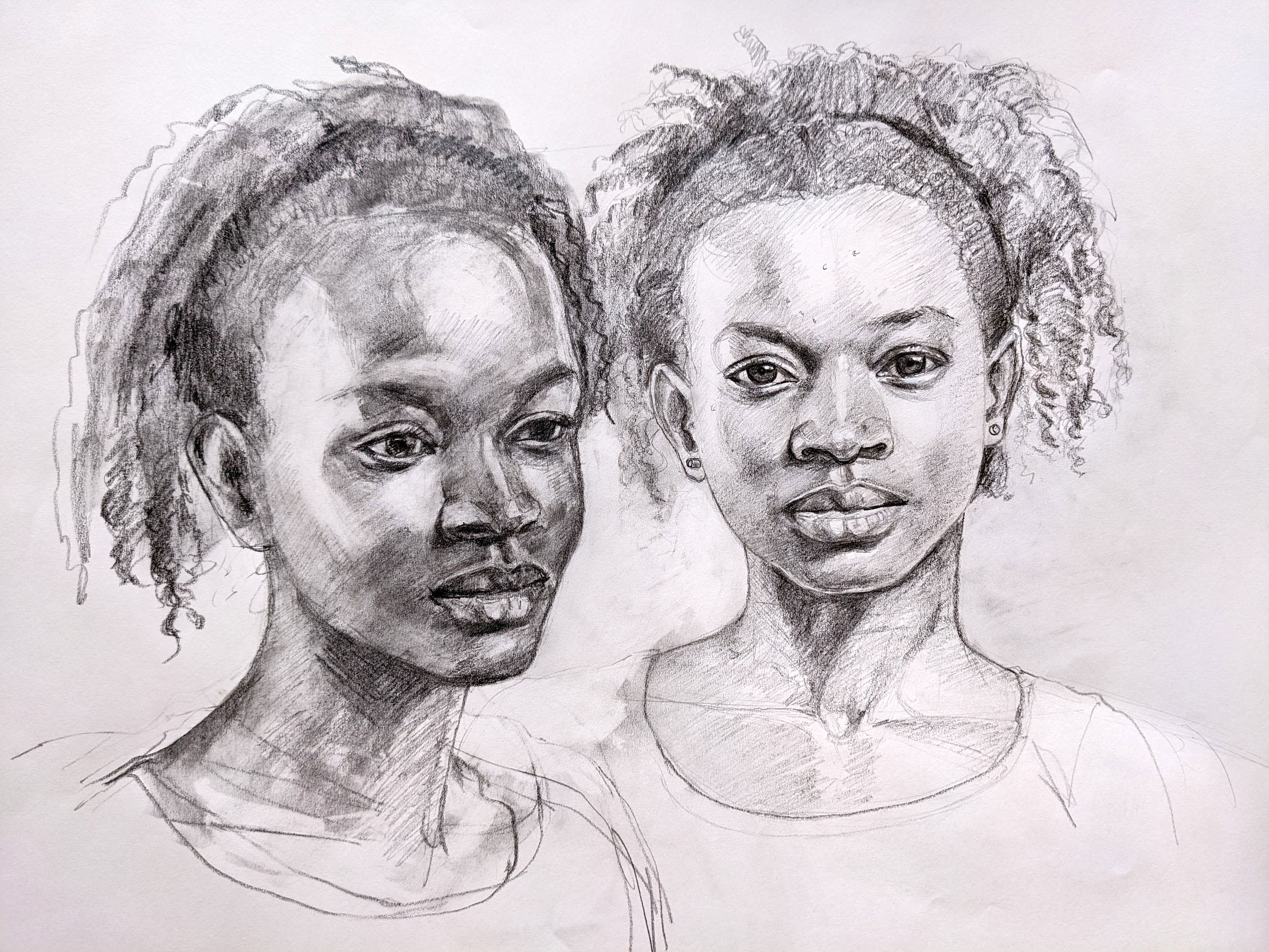 Pencil and charcoal studies - Bodies In Motion